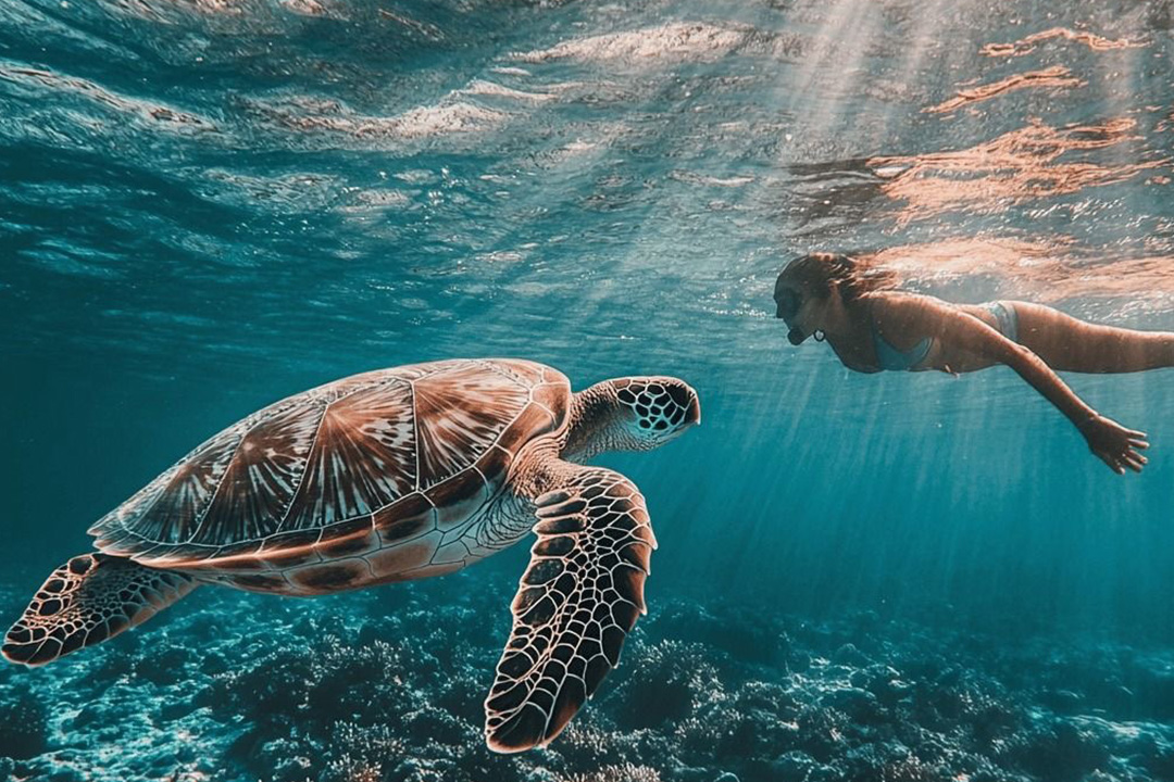 Swimming with sea turtles in Zanzibar / Zara Tanzania Adventures